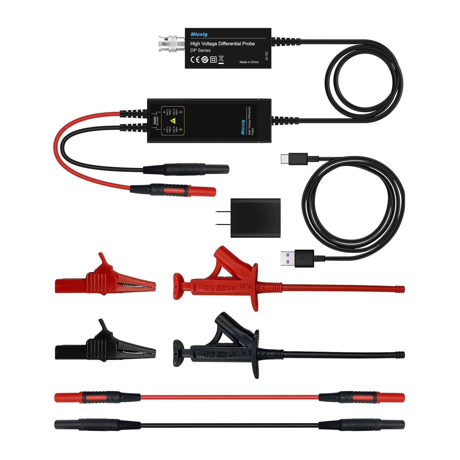 Micsig High Voltage Differential Probe kit DP3000,3000V 100MHz,3.5ns R – SainSmart.com
