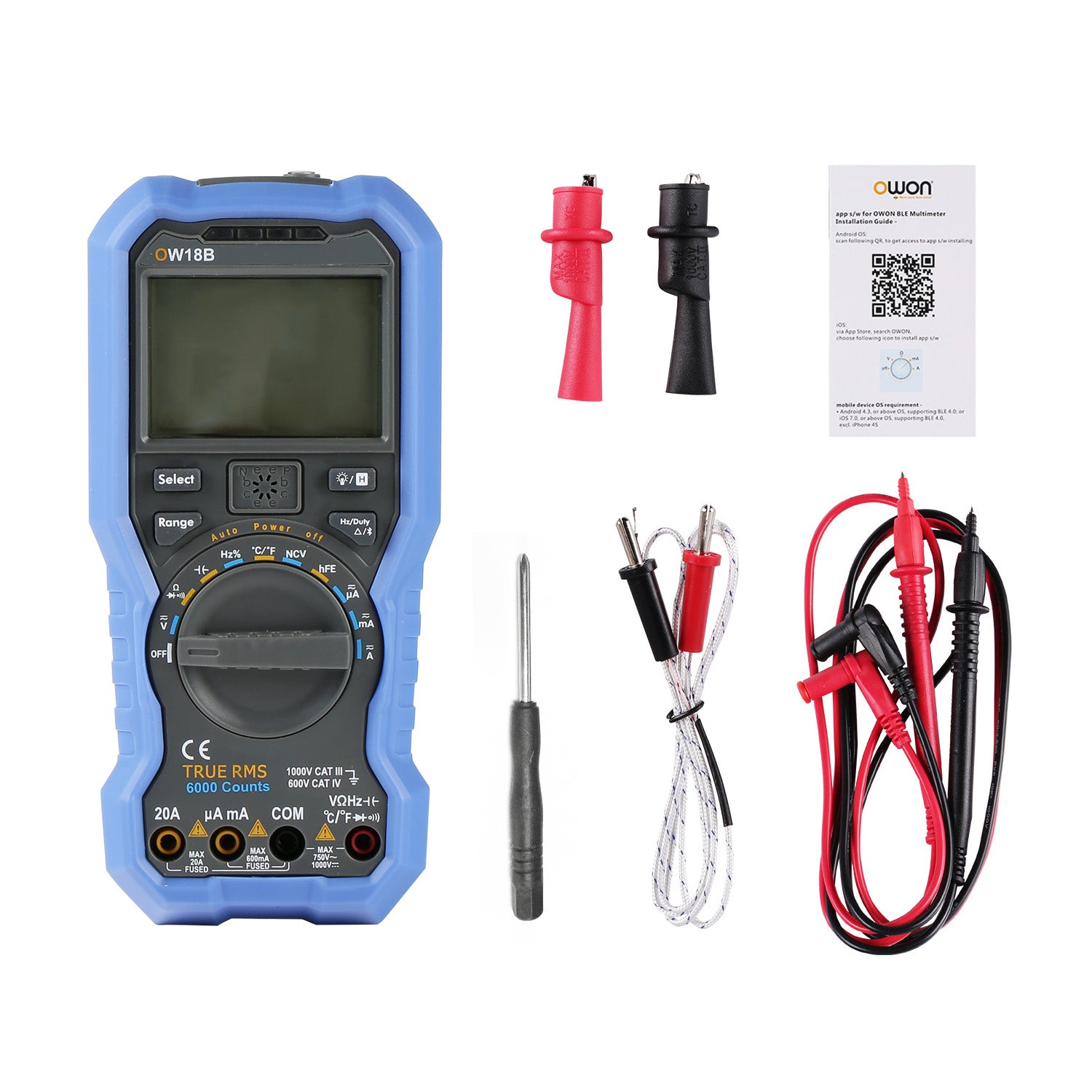 [Discontinued] OWON Bluetooth Digital Multimeter OW18B – SainSmart.com