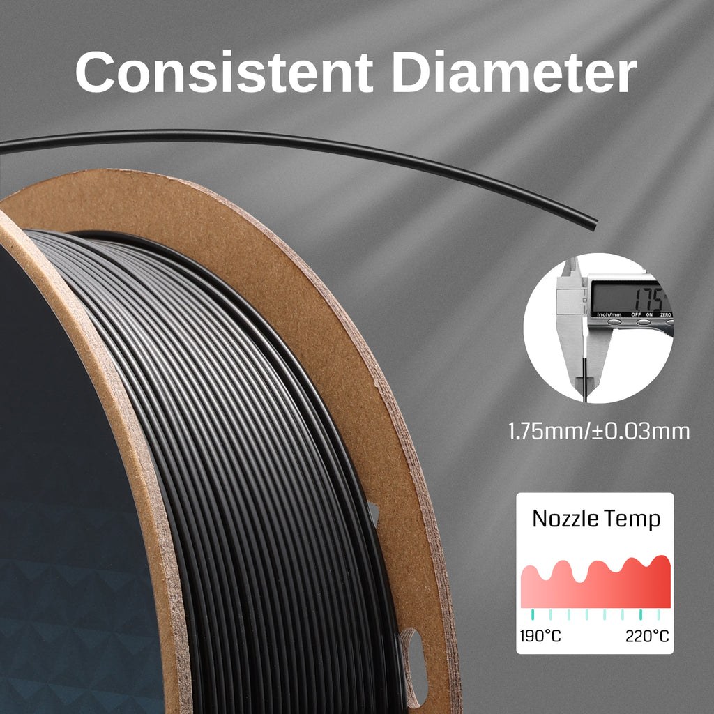 GT-3 High Speed PLA-Lite Filament 1.75mm, 1KG, ±0.03mm, Black/White ...
