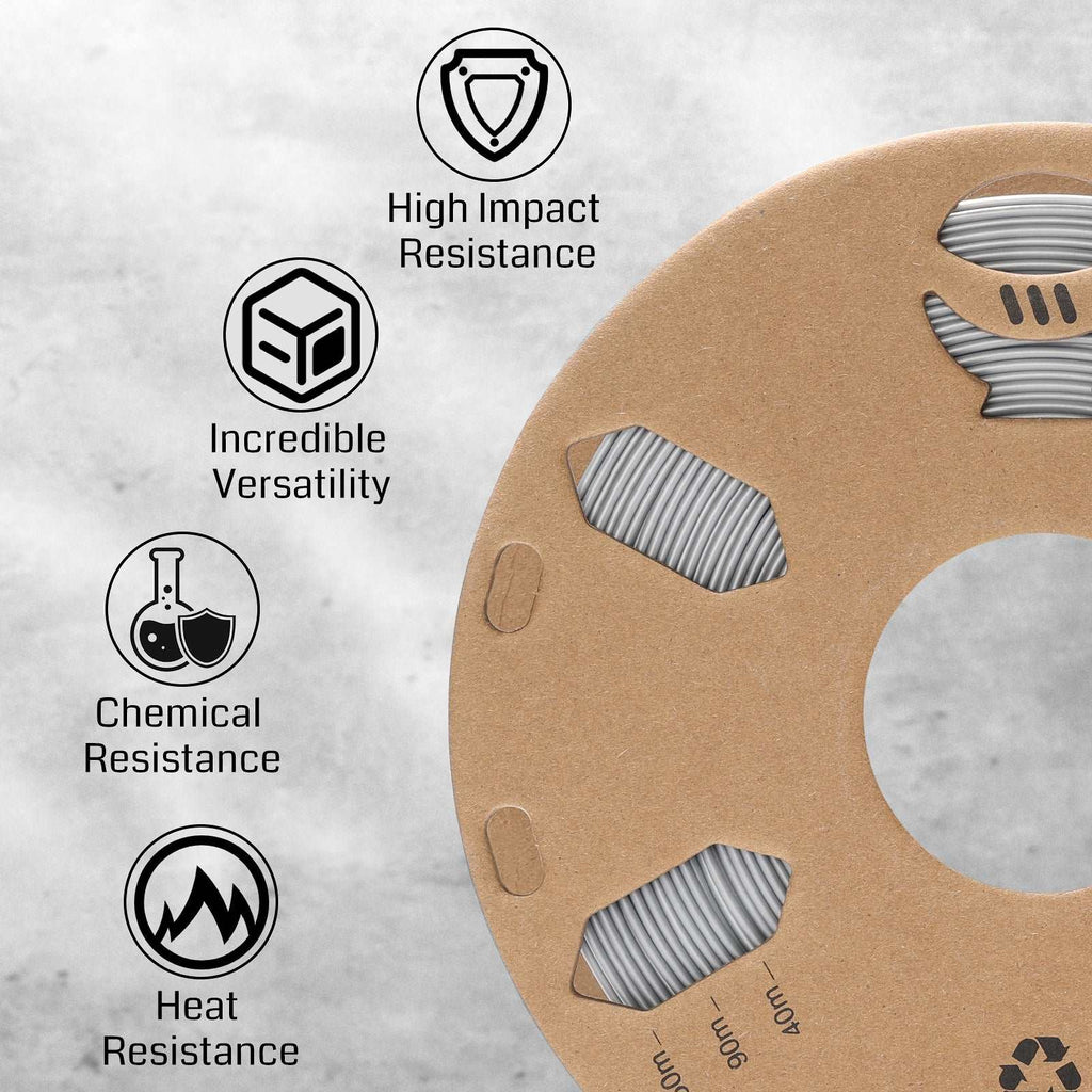 Black, White, Gray, Silver, 1.75mm ABS Filament 1.75mm, 500g x 4 Pack ...