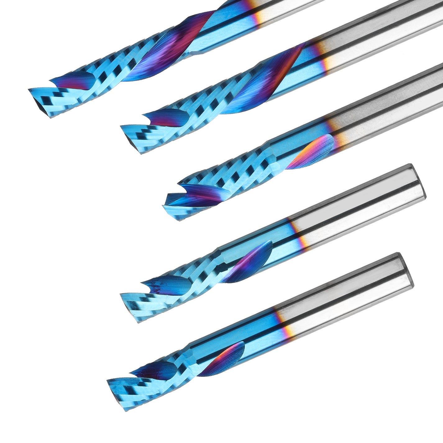 OC05B, 1/4" Shank, Carbide Spiral O Flute Up & Down Cut Compression En ...