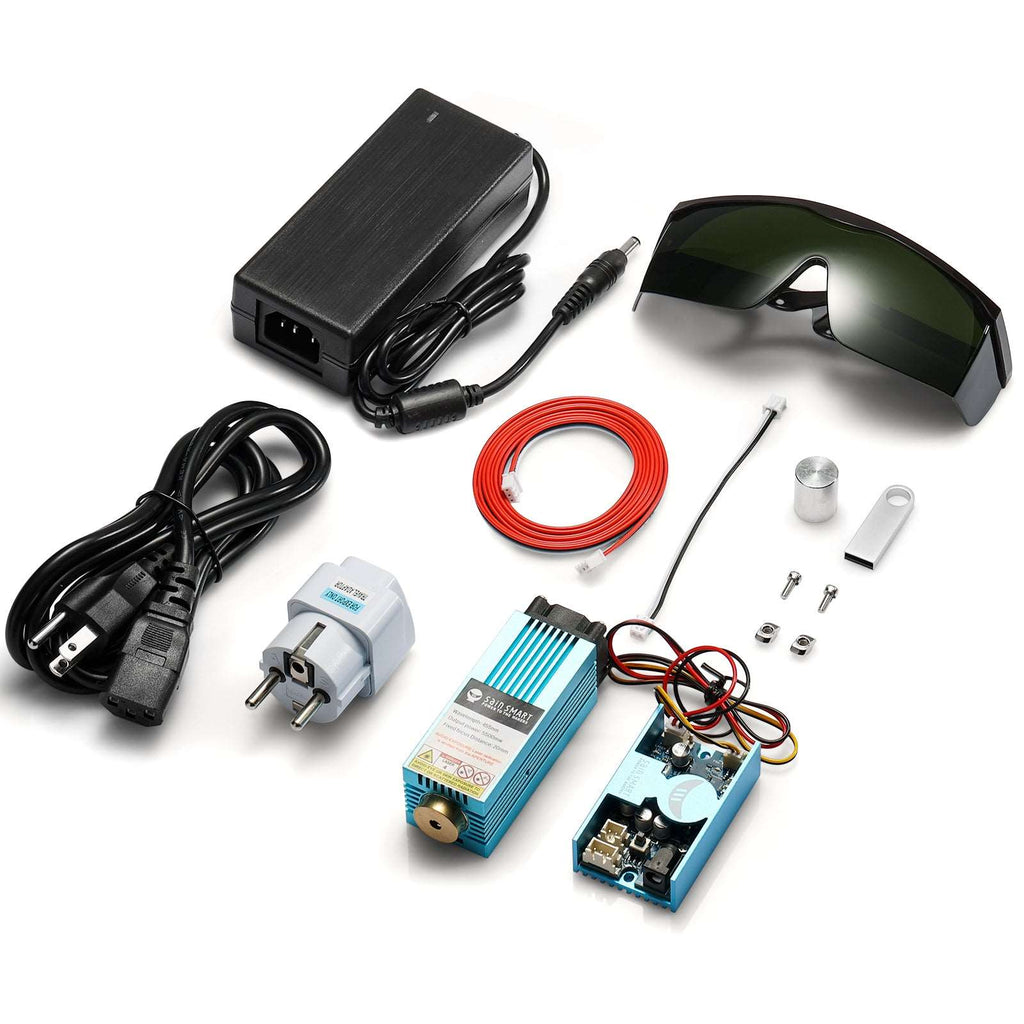 Genmitsu 5.5W Blue-Violet Light Fixed Focus Laser Module Kit, For CNC ...