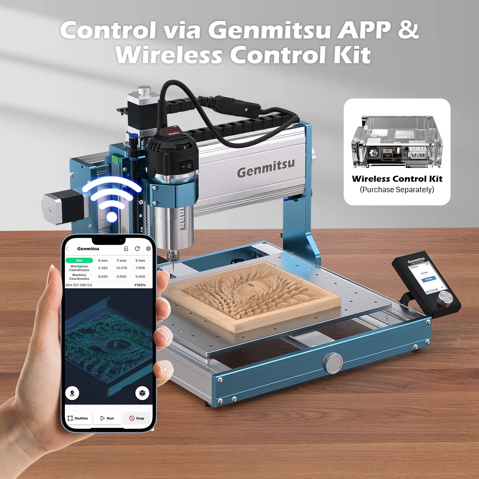 Genmitsu 3030-PROVer Ultra Desktop CNC Router Machine for Jewelry ...