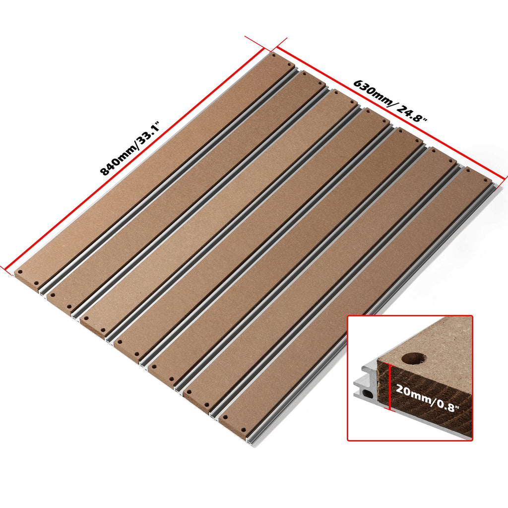 Genmitsu 6060 T-Track Grid Table Aluminum & MDF Hybrid Spoilboard for ...
