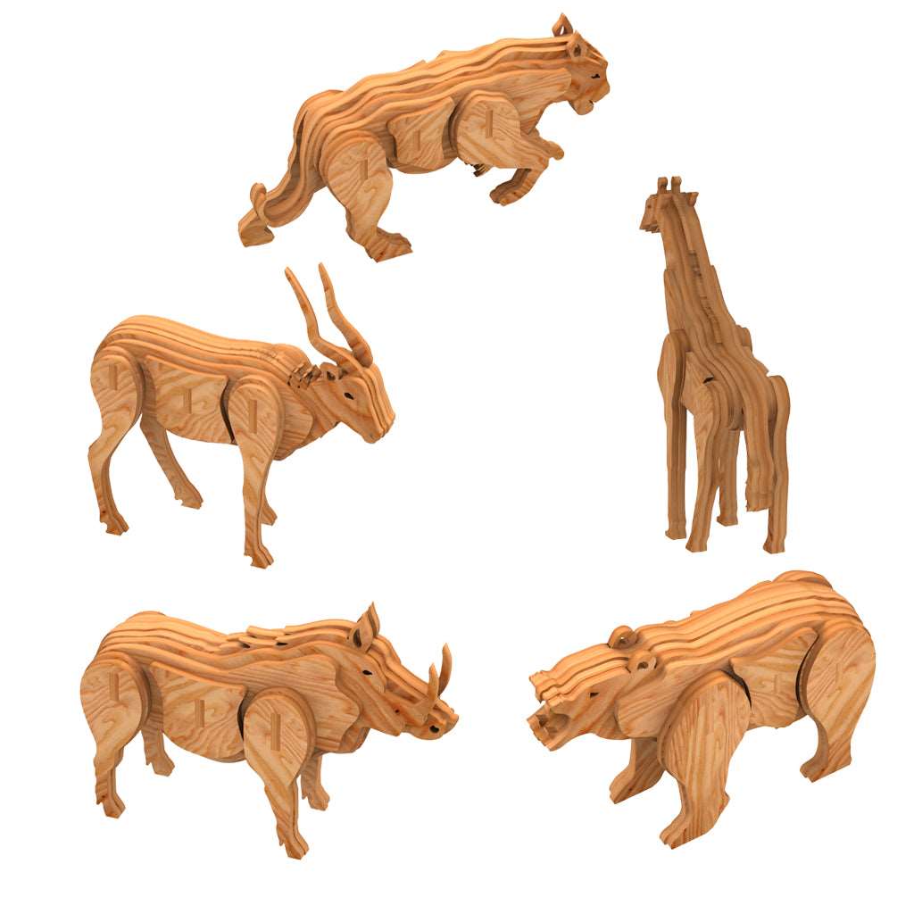 5-Animal Pack CNC & Laser Patterns by makeCNC workshop, C02 – SainSmart.com