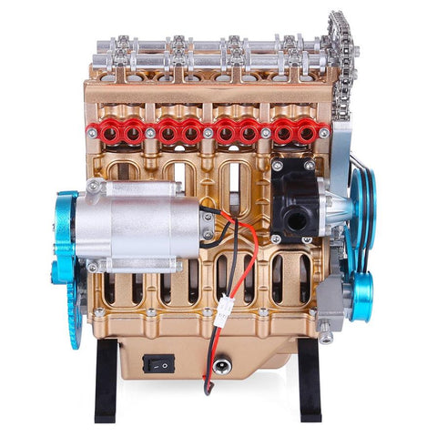 DM13, 4 Cylinder DIY Engine Model Kit that Runs, STEM Education, 350+P ...