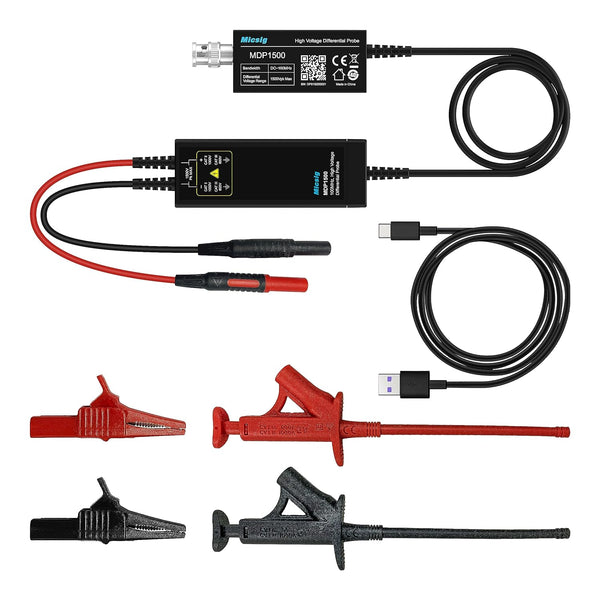 Micsig DP1500 High Voltage Differential Probe Kit, 3.5ns Rise Time 10X ...