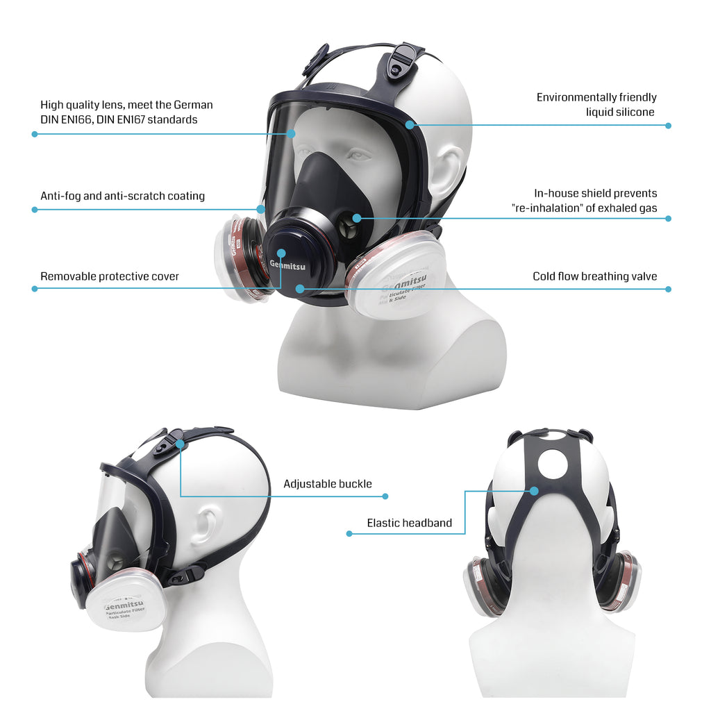 Reusable Respirator Mask Gas Protection, Full Face, Half Face ...