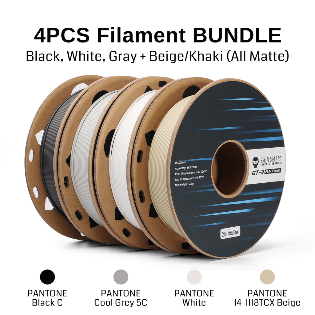 SainSmart GT-3 Matte PLA Filament | 1.75mm | 4.4lbs | Four Color Bundle ...