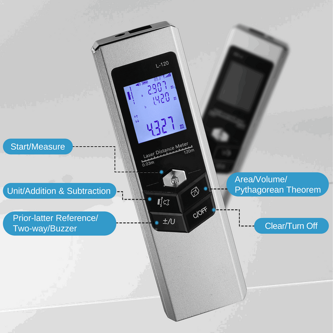 [Discontinued] BLM262 Dual Laser Distance Meter 262ft/80M Bilateral La ...