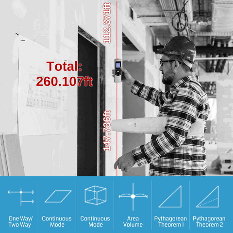 [Discontinued] BLM262 Dual Laser Distance Meter 262ft/80M Bilateral La ...