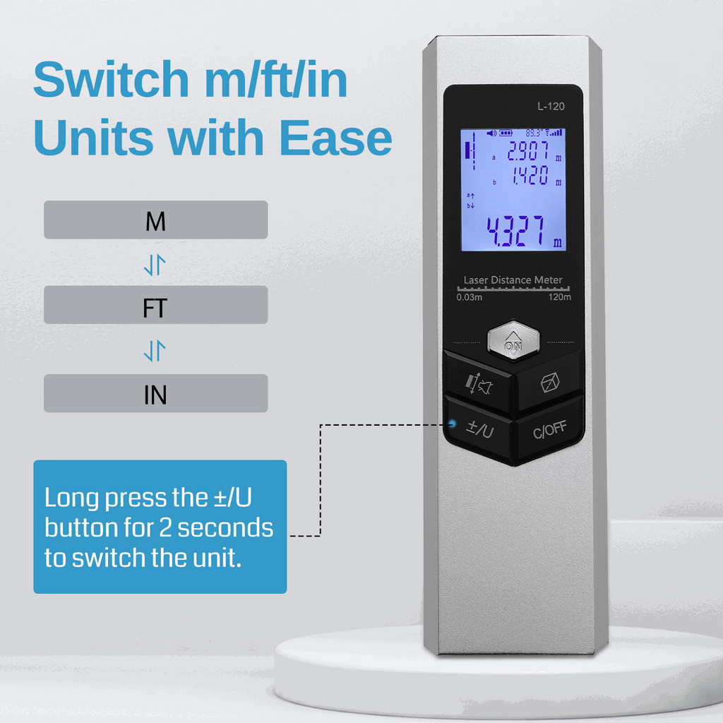 [Discontinued] BLM262 Dual Laser Distance Meter 262ft/80M Bilateral La ...
