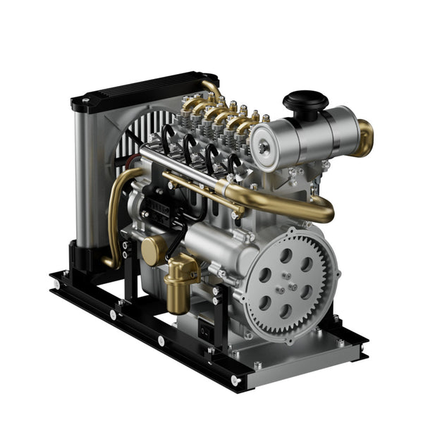 DM115, OHV Inline 4 Cylinder Diesel DIY Engine Model Kit that Runs, 1 ...