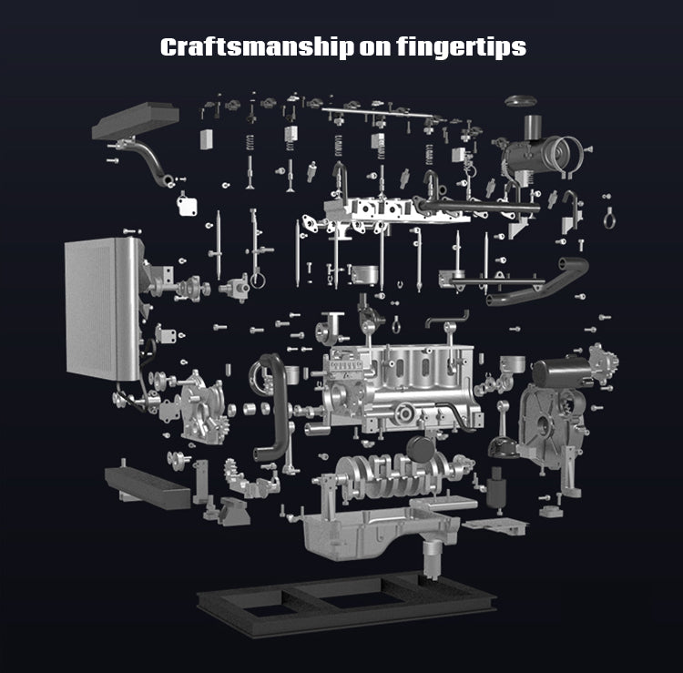DM115, OHV Inline 4 Cylinder Diesel DIY Engine Model Kit that Runs, 1 ...