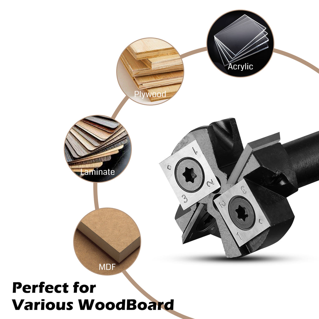 Genmitsu SS01-06, 1/4'' Shank, Φ25-60mm Cutting Diameter, CNC ...