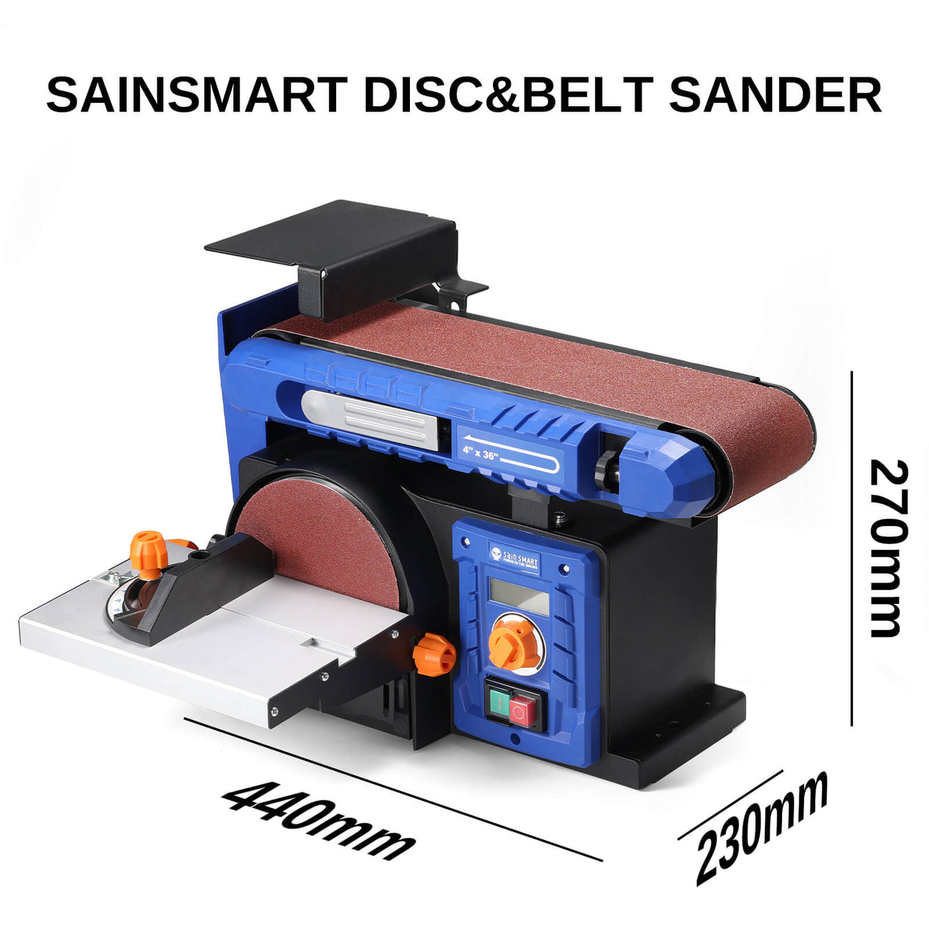 Disc & Belt Sander 2-in-1, Adjustable Speed with Full Copper Motor, 0 ...