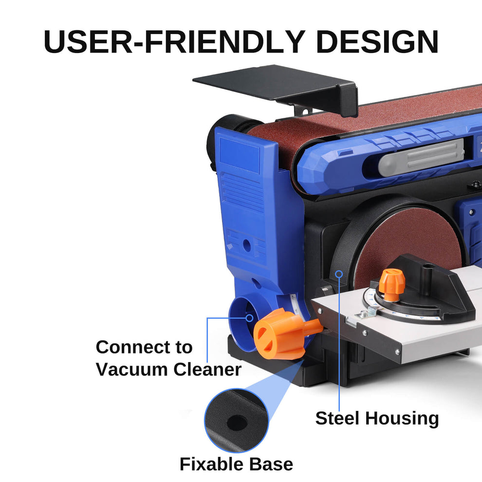 Disc & Belt Sander 2-in-1, Adjustable Speed with Full Copper Motor, 0 ...