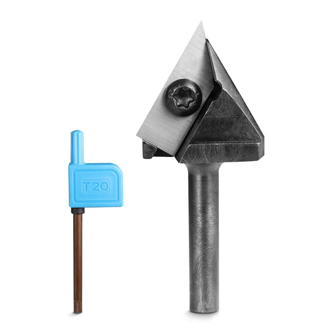 VRBC01A, 1/4" Shank,60 Degree V Groove Router Bit, 1" Cutting Diameter ...