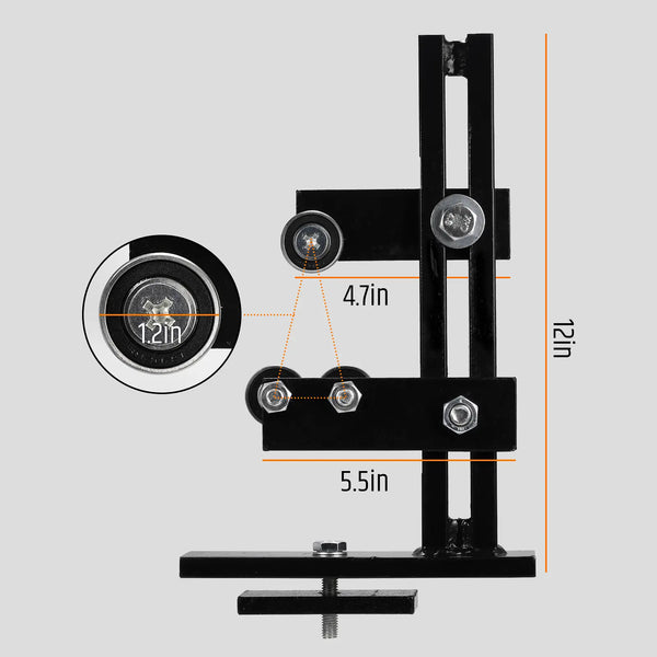 L-Shape Wood Lathe Steady Rest, Adjustable 3 Fixed Wheels to Prevent R ...