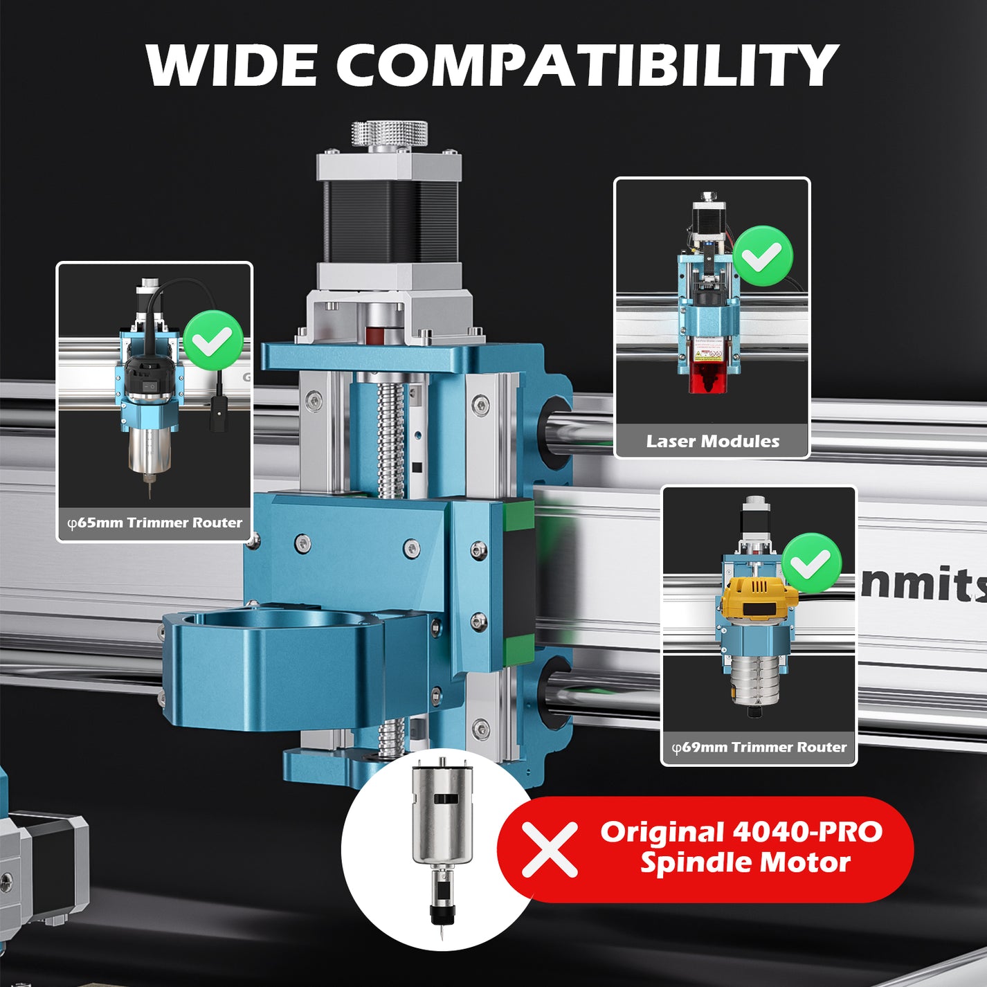 Genmitsu 4040-PRO MAX CNC Machine Desktop CNC Router, Enhanced XZ Axis ...