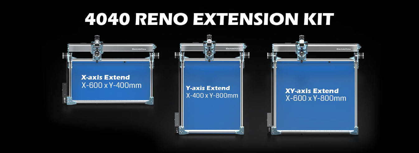 Y-Axis Extension Kit for CNC 4040 RENO, Y-Axis Extension to 800mm, 404 ...