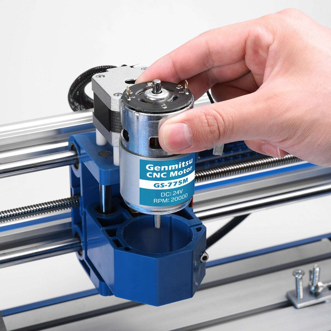 Genmitsu GS-775MR 24V 20,000 RPM Spindle + Collet Holder + Motor Noise ...