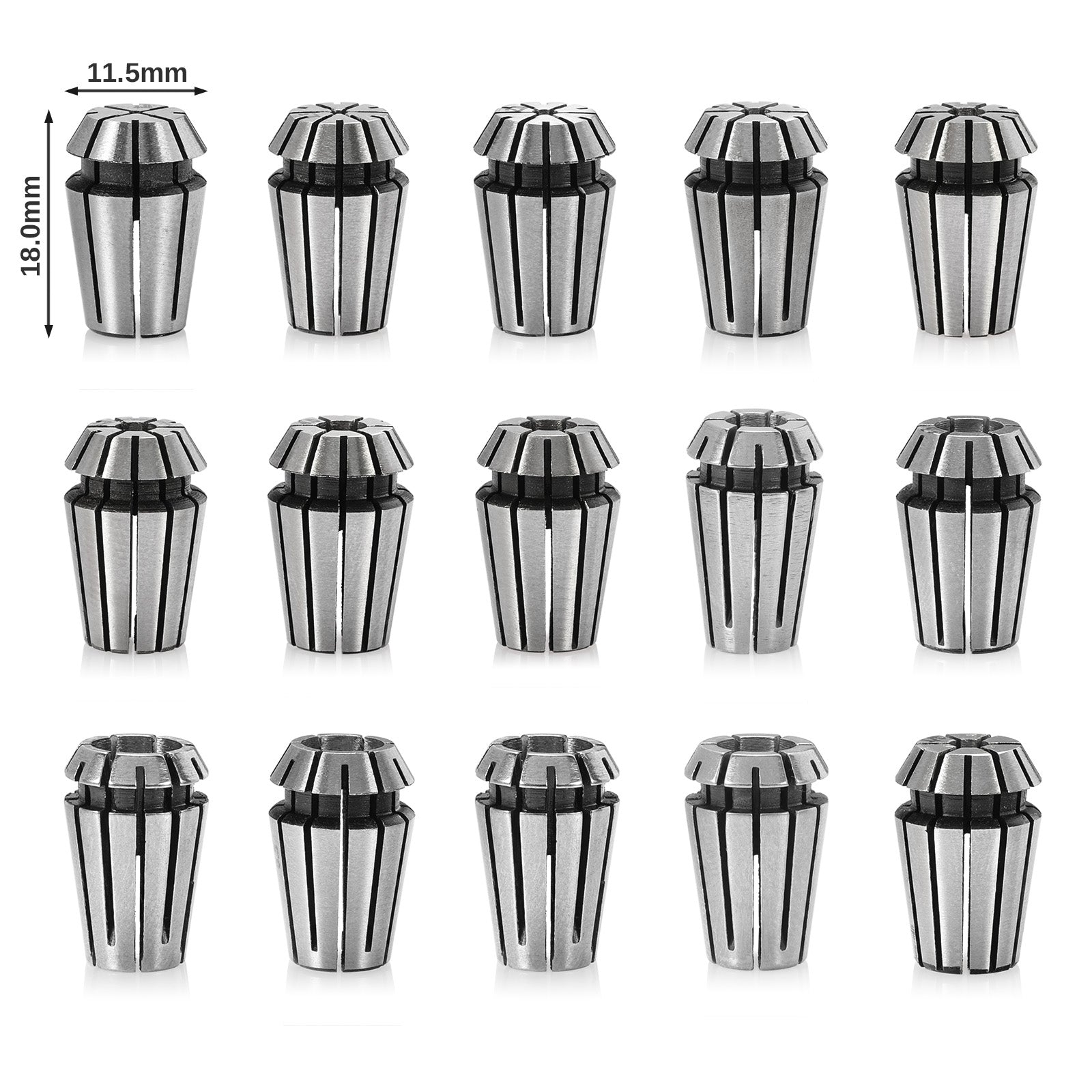 ER11 Precision Spring Collet Set, 7Pcs & 15 Pcs – SainSmart.com