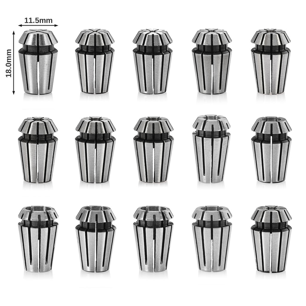 ER11 Precision Spring Collet Set, 7Pcs & 15 Pcs – SainSmart.com