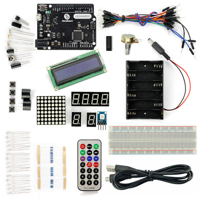 SainSmart Leonardo R3+1602LCD Starter Kit With 17 Basic Arduino ...