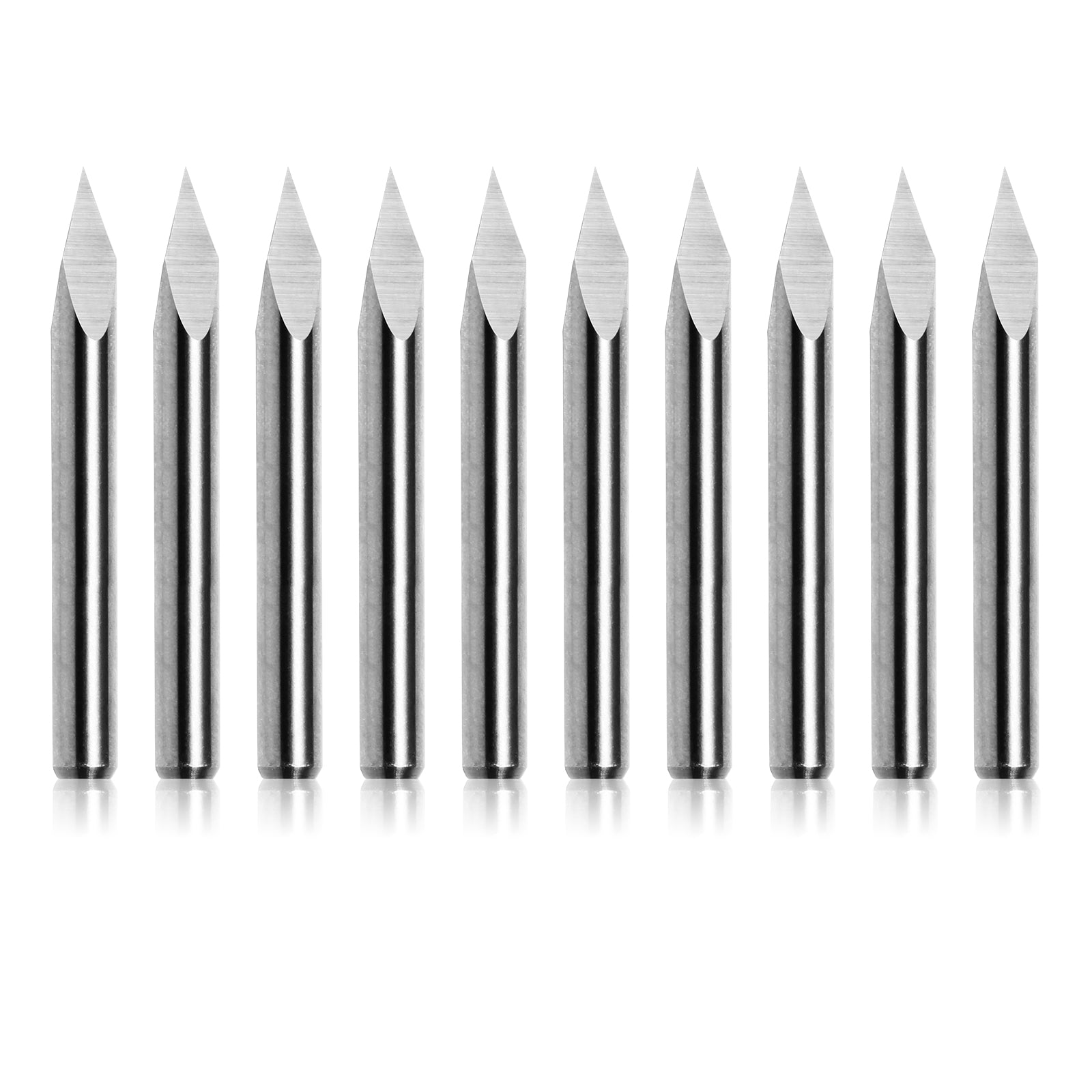 Genmitsu TR10 Series, Triangular V-Bit, 0.1mm, 1/8'' Shank, 10Pcs CNC ...