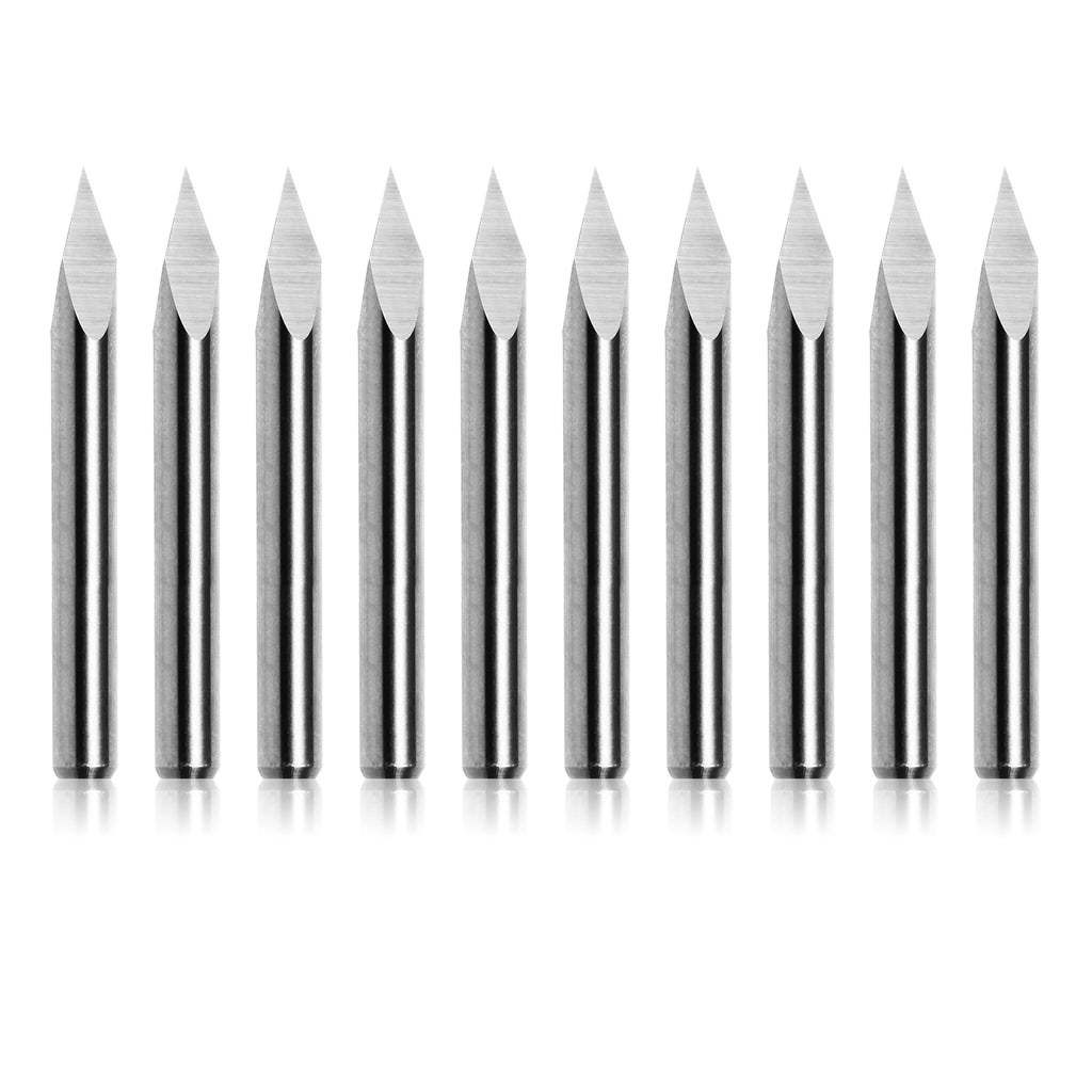 Genmitsu TR10 Series, Triangular V-Bit, 0.1mm, 1/8'' Shank, 10Pcs CNC ...