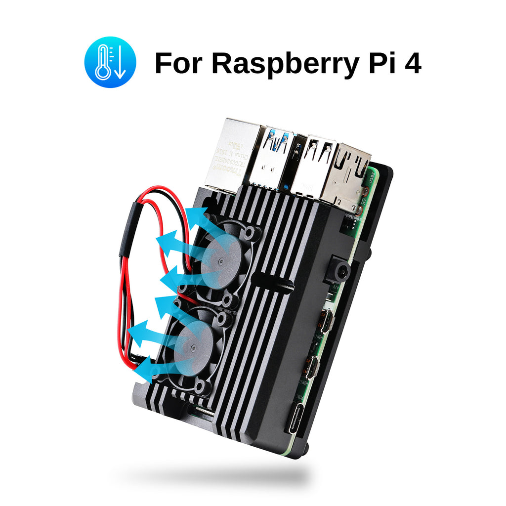 [Discontinued] SainSmart Aluminum Alloy Case for Raspberry Pi 4B with ...