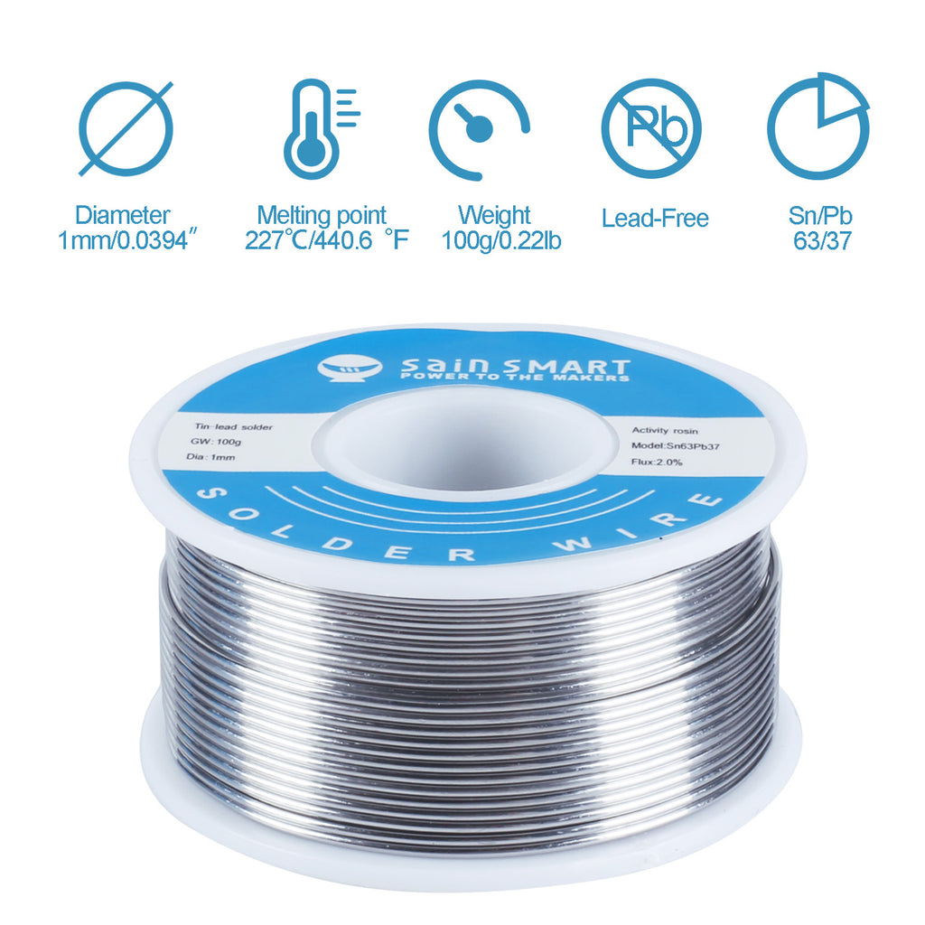 SainSmart Solder Wire | 1mm 100g | Sn63 Pb37 – SainSmart.com