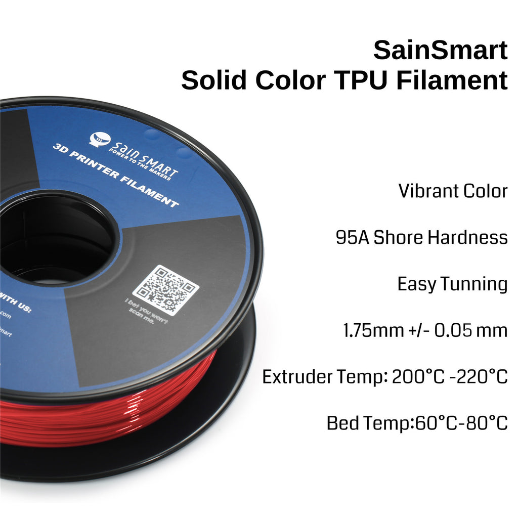 Neon Scarlet, Cyberpunk Color TPU 1.75mm Filament 0.8kg/1.76lb ...