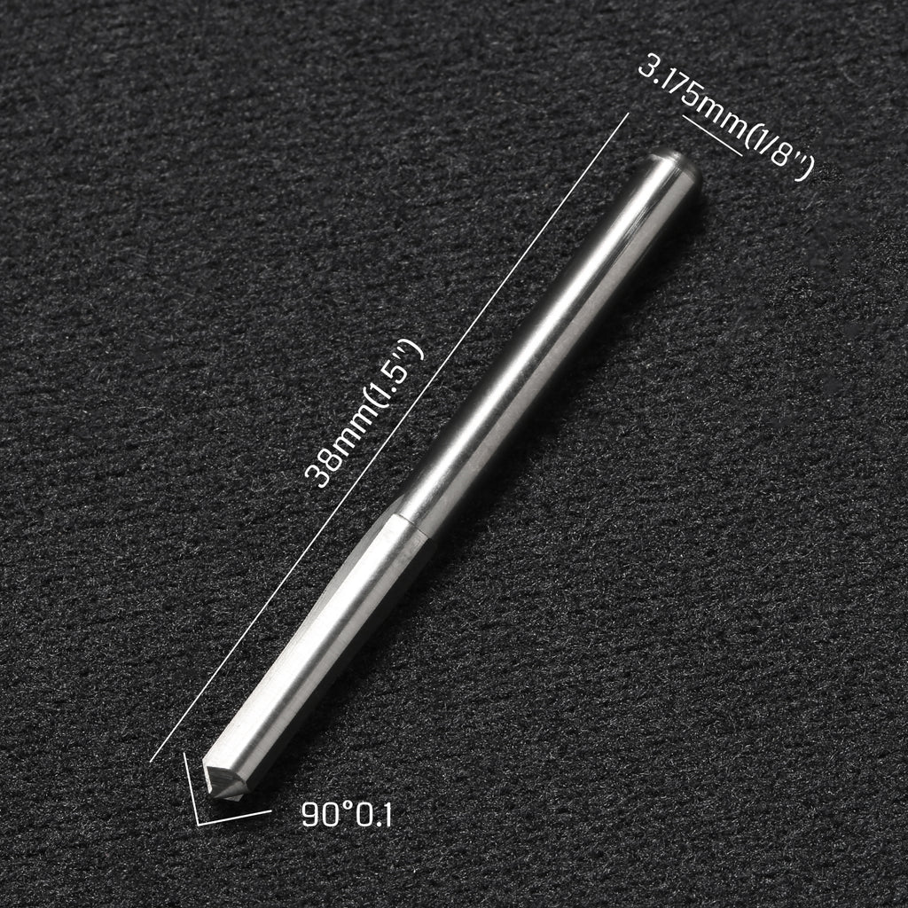 Genmitsu VE10, 1/8'' Shank, V-Groove, 0.1mm, 30/60/90 degree, 10pcs CNC ...