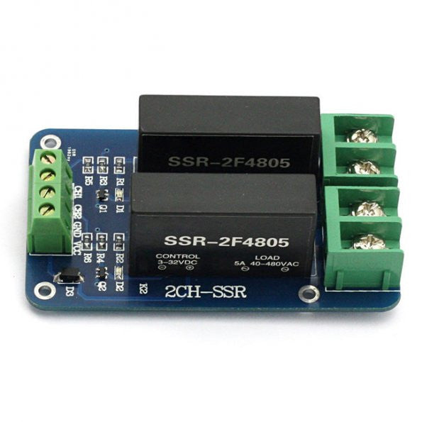 SainSmart 2 Channel SSR-2F Solid State Relay 3V-32V 5A For AVR DSP ...