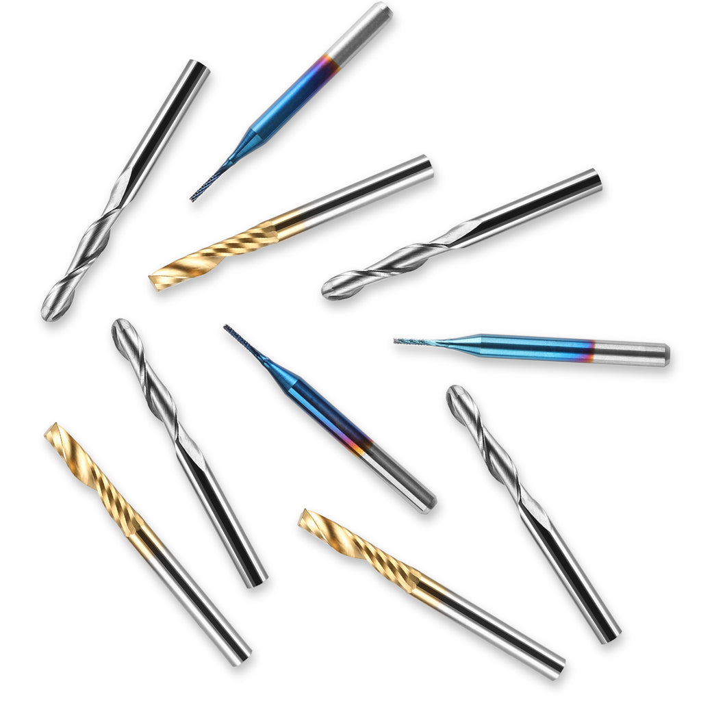 Genmitsu MC30A, 1/8" Shank, Carbide Milling Cutter Bit Set, 30 PCS ...