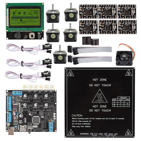 Megatronics V2.0+ A4988 + Mega2560 R3 + LCD 12864 3D Printer Controller Kit For RepRap ...