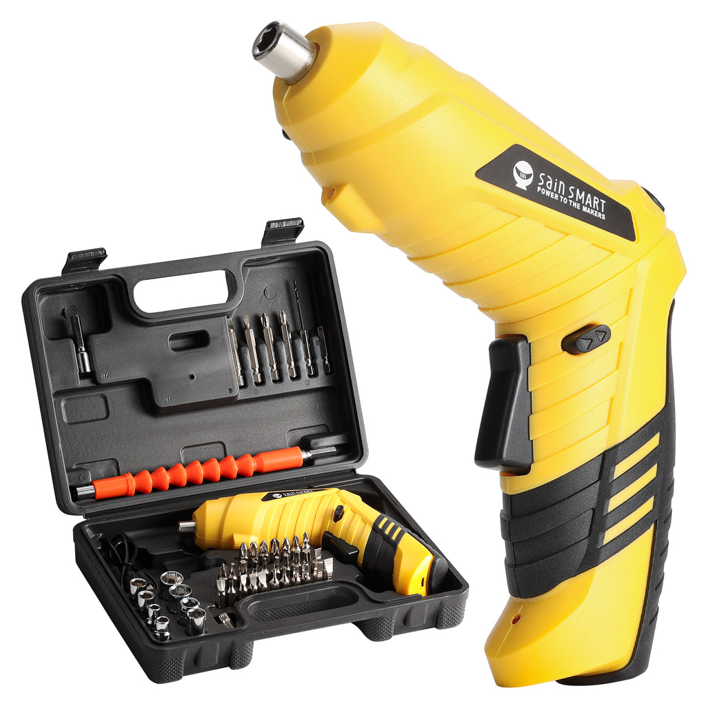 Rechargeable Cordless Electric Screwdriver, 1/4" Hex Chuck – SainSmart.com