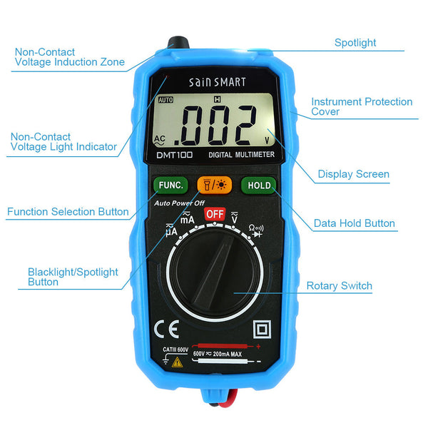 ToolPAC DMT100 Mini Digital Multimeter – SainSmart.com