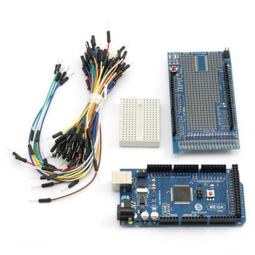 SainSmart Mega2560 + SainSmart Prototype Shield V3 with Breadboard Jump Wires For Arduino UNO ...