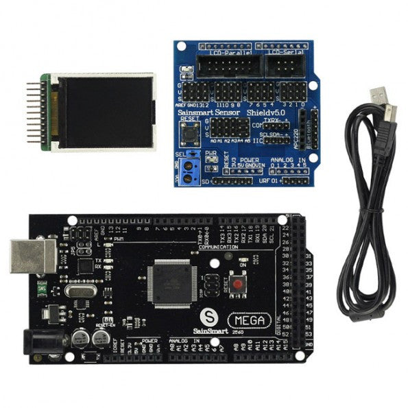[Discontinued] Sainsmart Mega2560 R3+1.8''LCD Display +Sensor Shield V ...