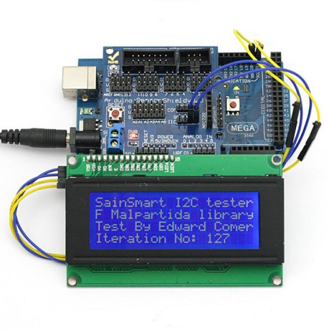 [Discontinued] SainSmart Mega2560+IIC LCD2004+Sensor shield V5 for Ard – SainSmart.com