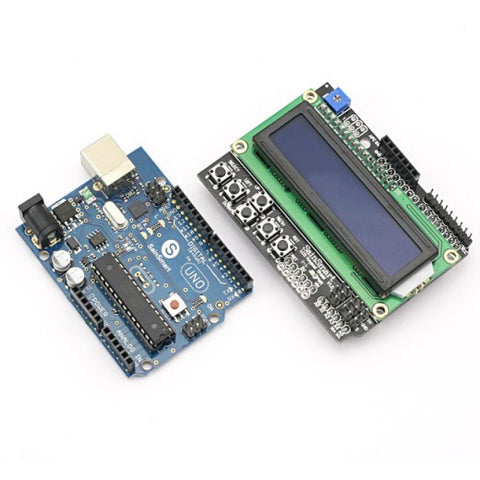 SainSmart UNO + 1602 LCD Keypad Shield V3 for Arduino UNO MEGA R3 ATMEL ...