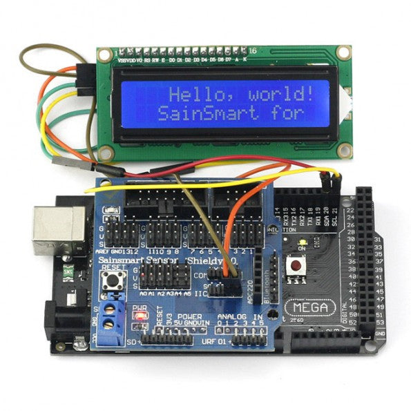 [Discontinued] SainSmart Mega2560 R3+ Sensor V5 + IIC LCD1602 Module D – SainSmart.com