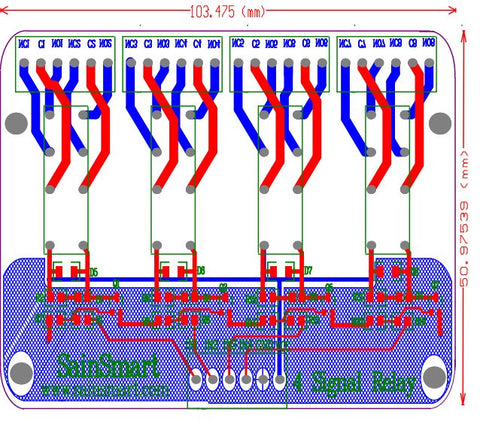 SainSmart 4 channel signal relay Board For Arduino UNO MEGA 2560 R3 ...
