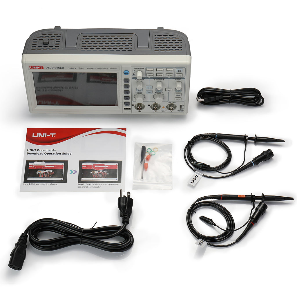 UNI-T Digital Storage Oscilloscope | 2 Channel 100MHz Bandwidth |1 GS/s Sample Rate USB Storage ...