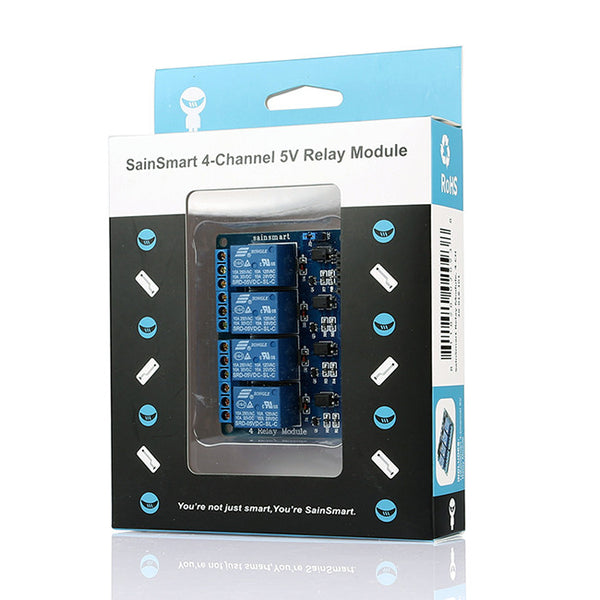 SainSmart 4-Channel 5V Relay Module for Arduino Raspberry Pi ...