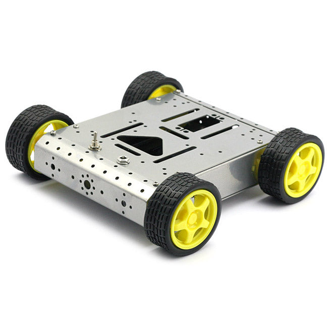 SainSmart 4WD Drive Aluminum Mobile Robot Platform for Arduino ...