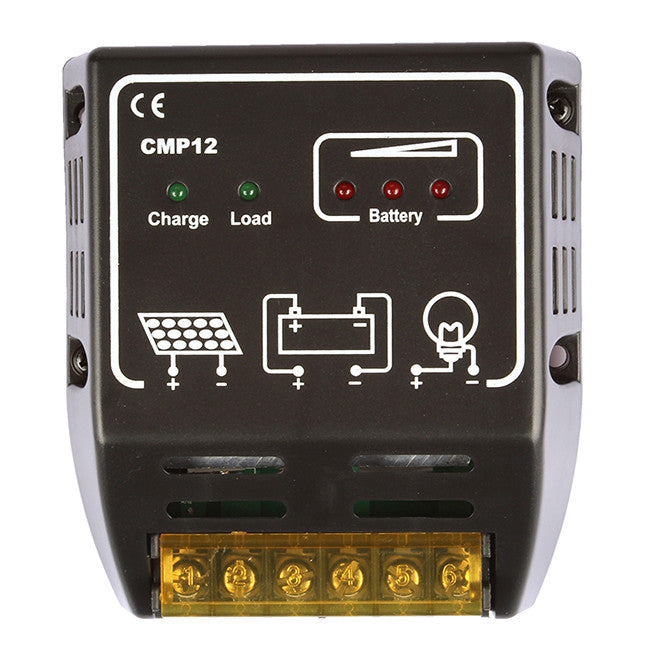 CMP Solar Panel Charge Controller Regulator 15A 12V/24V Black New ...